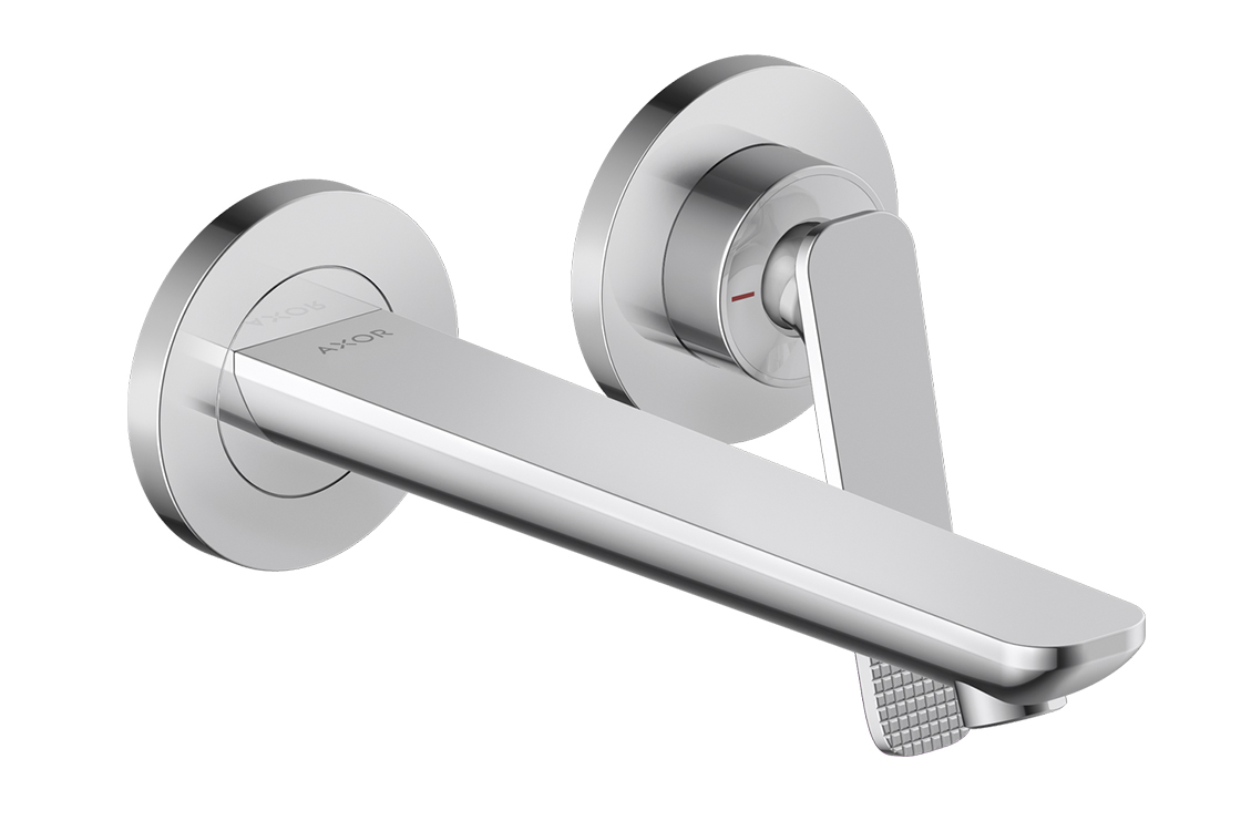 Змішувач Axor Citterio C 195 Cubic cut для умивальника зі стіни, Chrome ...